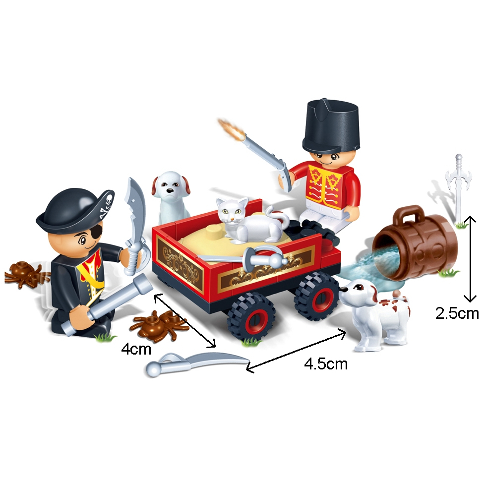 Jual BanBao Gift Archaeologist's Jeep / Cart Mainan DIY Mobil Building ...