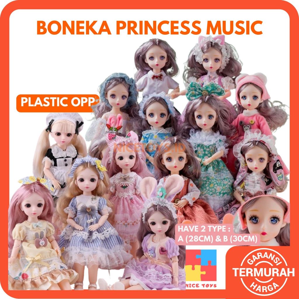 Jual Boneka Princess Music 30cm 28cm Boneka BJD Doll 30cm Boneka Yuna ...