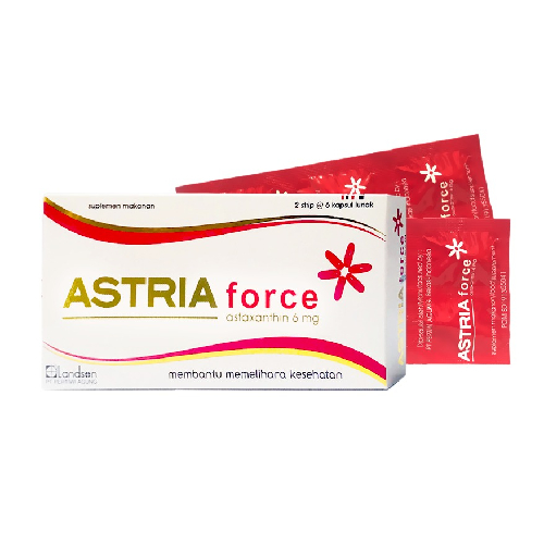 Jual ASTRIA FORCE 6 MG 6 KAPSUL ASTAXANTHIN VITAMIN MEMELIHARA ...