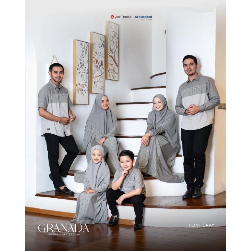 Jual Sarimbit Terbaru 2024 Granada Gray by Yasmeera Sarimbit Keluarga ...