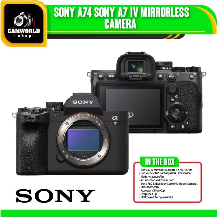 Jual Sony A7IV Sony a74 Sony A7 IV Mirrorless Camera Body Only RESMI | Shopee Indonesia