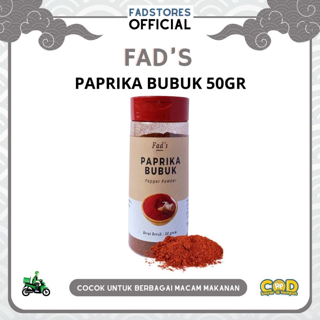 Jual [Kemasan Botol] Paprika Bubuk 50gr - Pepper Powder 50gr - Fad's ...