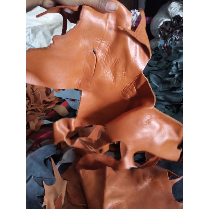 Jual Kulit sapi Warna Pull Up Tan ukuran besar sesuai di foto harga per ...