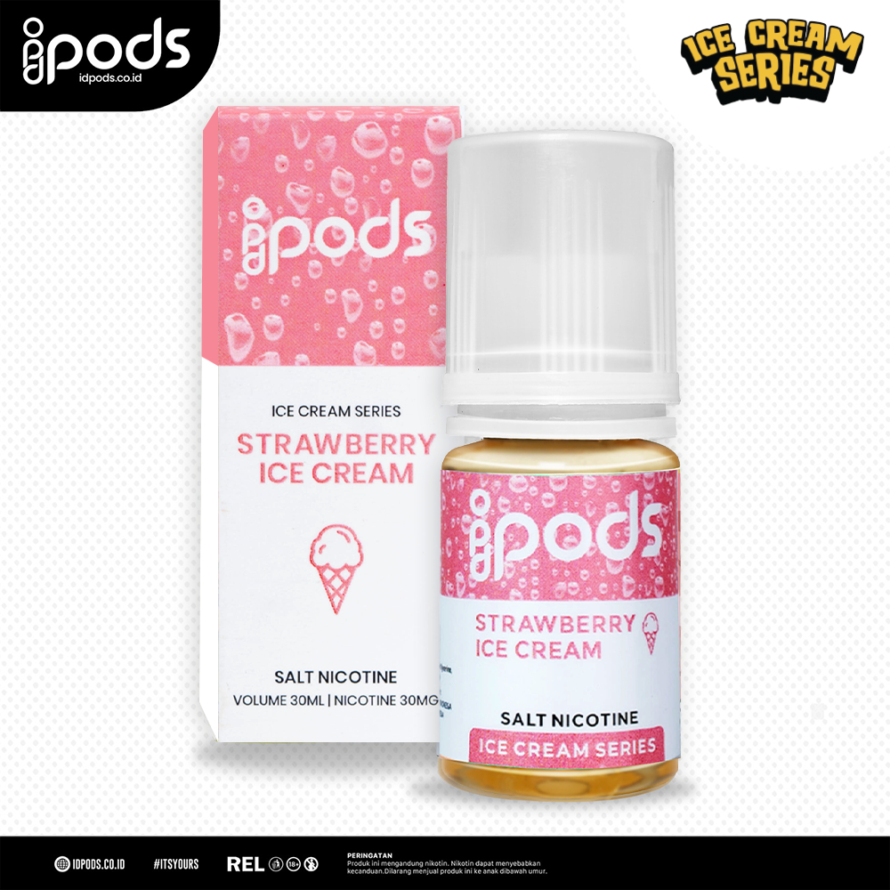Jual idPods Saltnic Liquid - Strawberry Ice Cream (30ML) | Shopee Indonesia