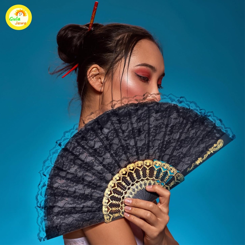 Jual Kipas Pesta Renda Kipas Tangan Renda Gaya Gothic Victorian Lace ...