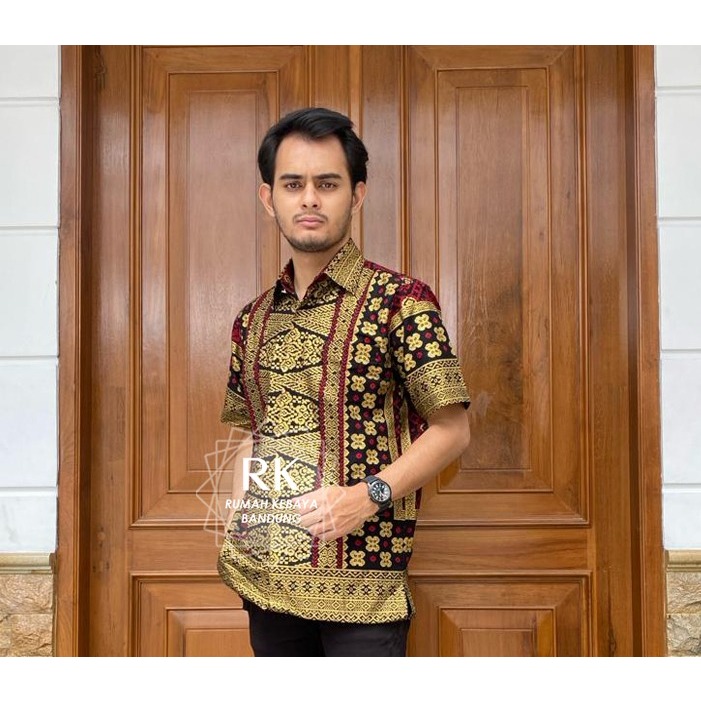 Jual KEMEJA MELISA MOTIF SONGKET PALEMBANG FULL PURING UNTUK COUPLE ...