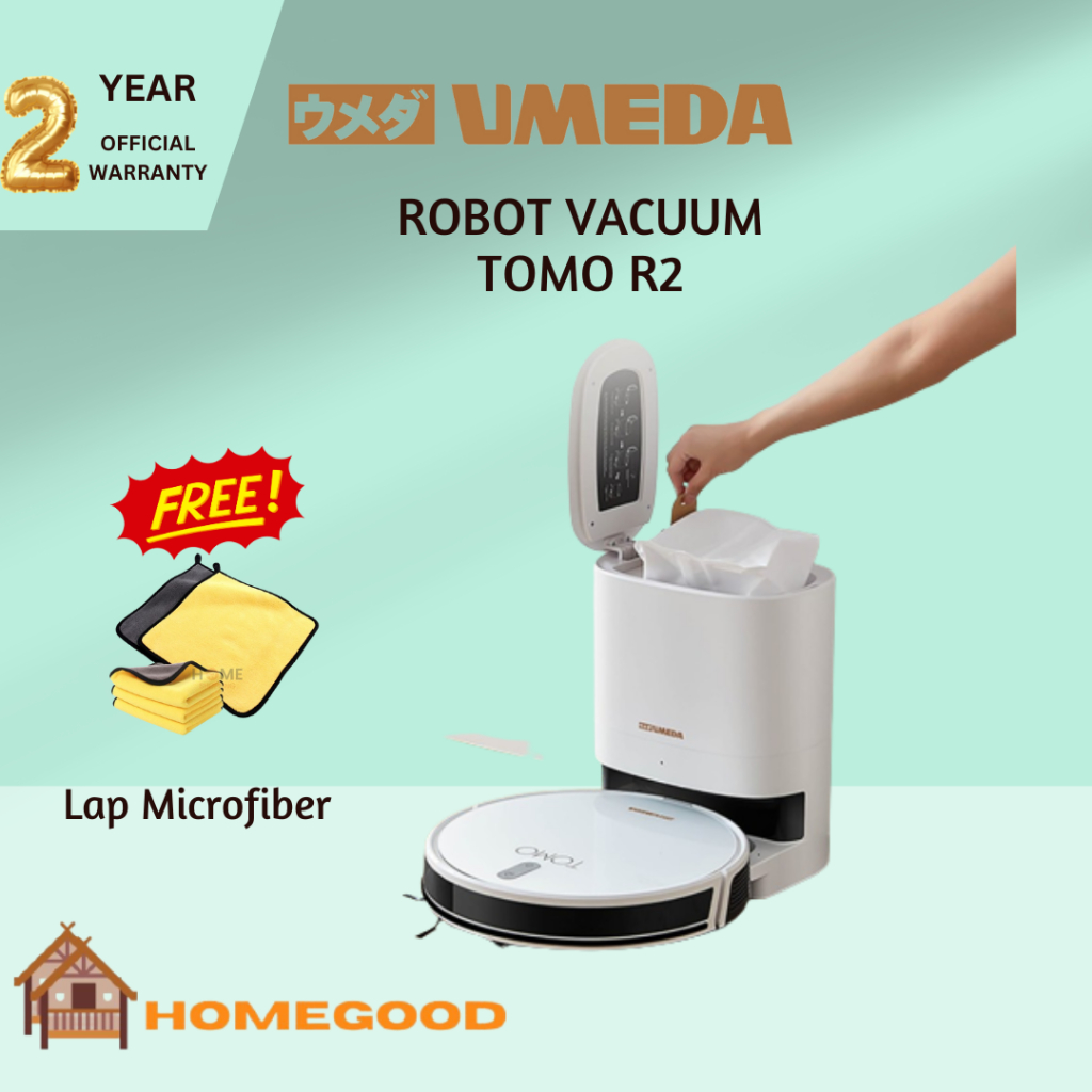 Jual Umeda Tomo R2 Robot Vacuum Cleaner Mop + Auto Empty Station (Sapu ...