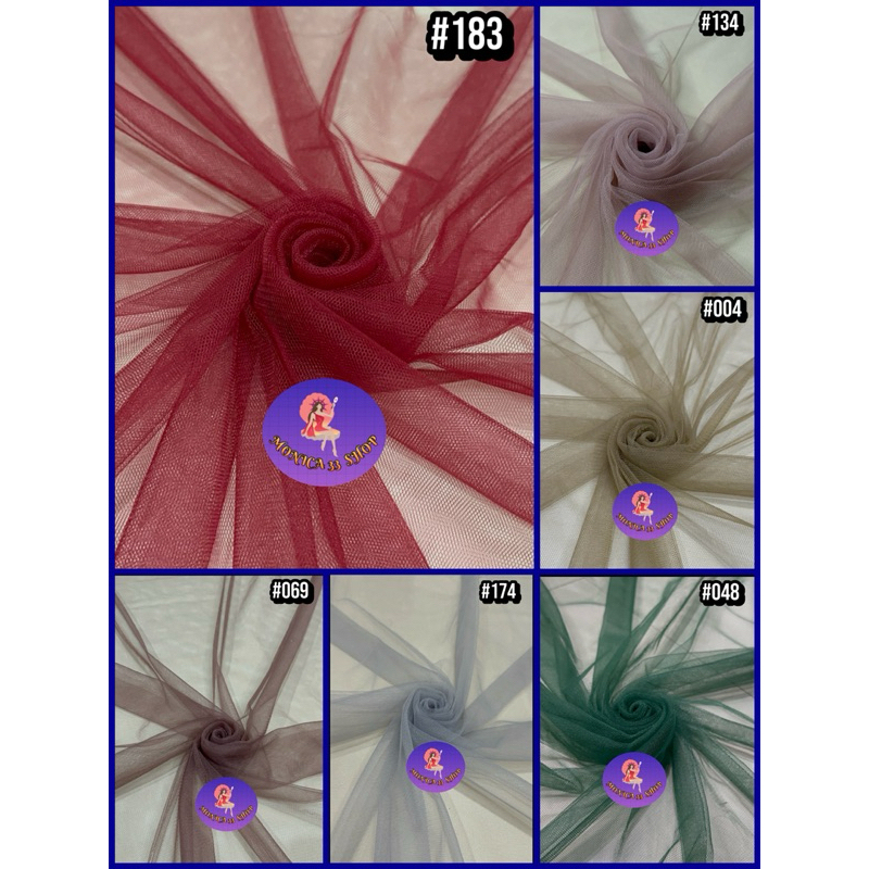 Jual Kain Tile Polos SOFT TULLE ( HARGA UNTUK 1/2 METER ) | Shopee ...