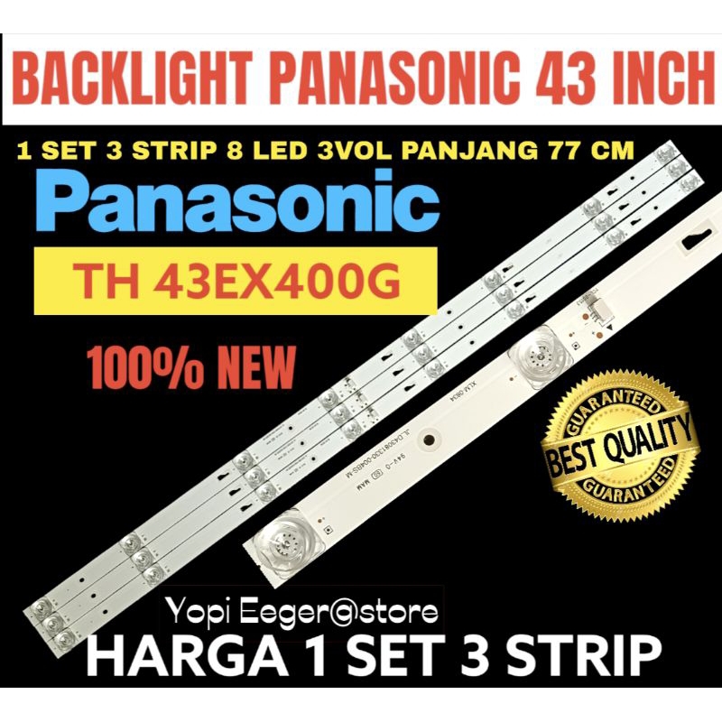 Jual BACKLIGHT TV LCD LED PANASONIC 43 INCH TH-43X400G BACKLIGHT TV 43 ...