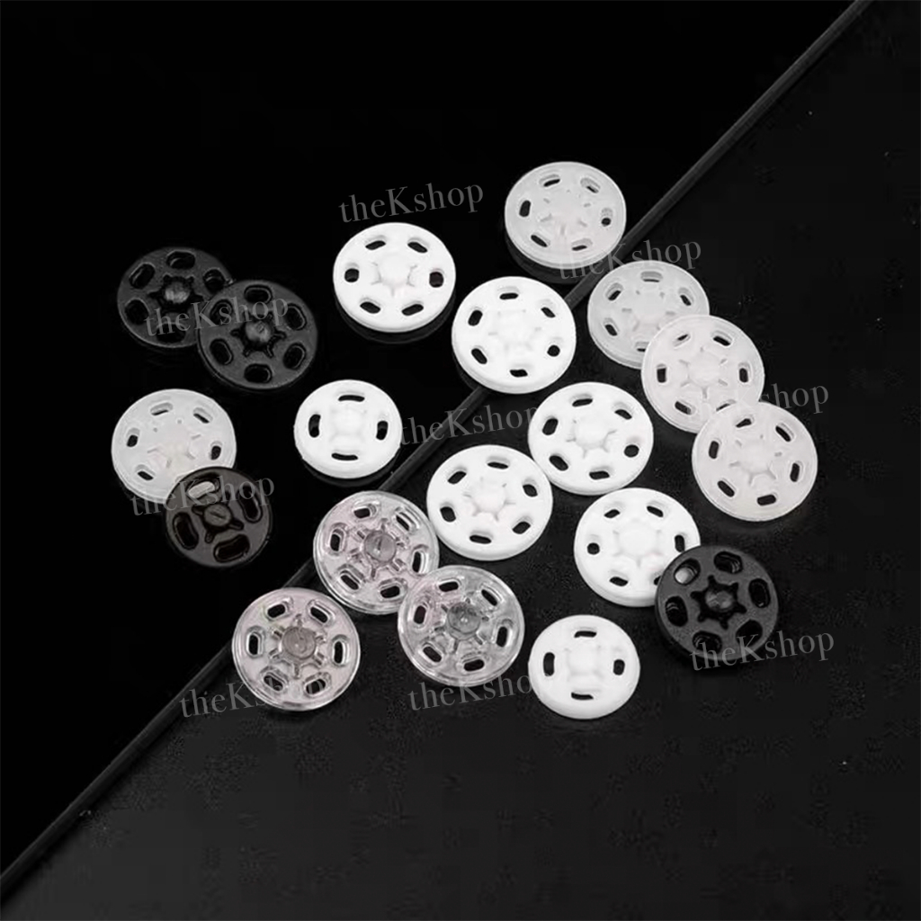 Jual (12 Pasang) Kancing Cetet Plastik 10mm / Kancing Jepret Plastik ...