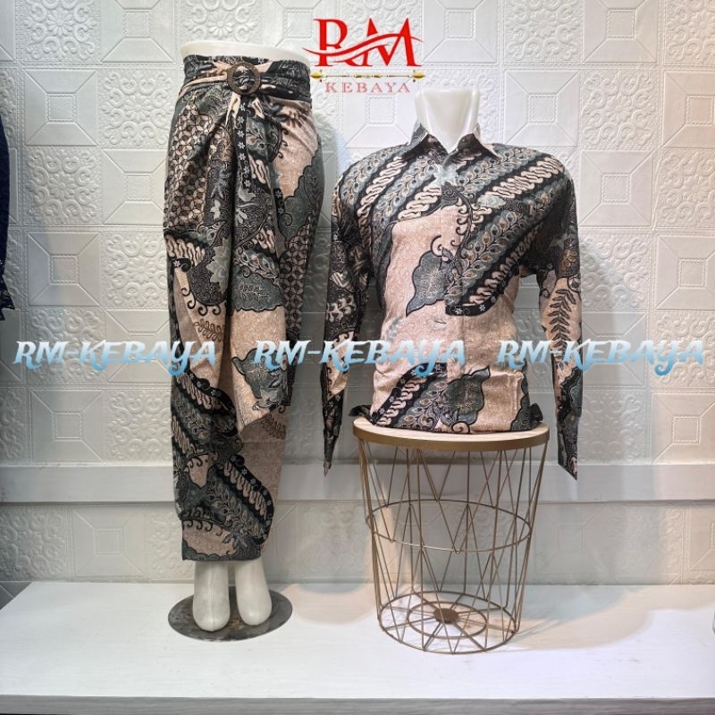 Jual BATIK COUPLE MODERN PASANGAN / BAJU BATIK COUPLE / BATIK SET ROK ...