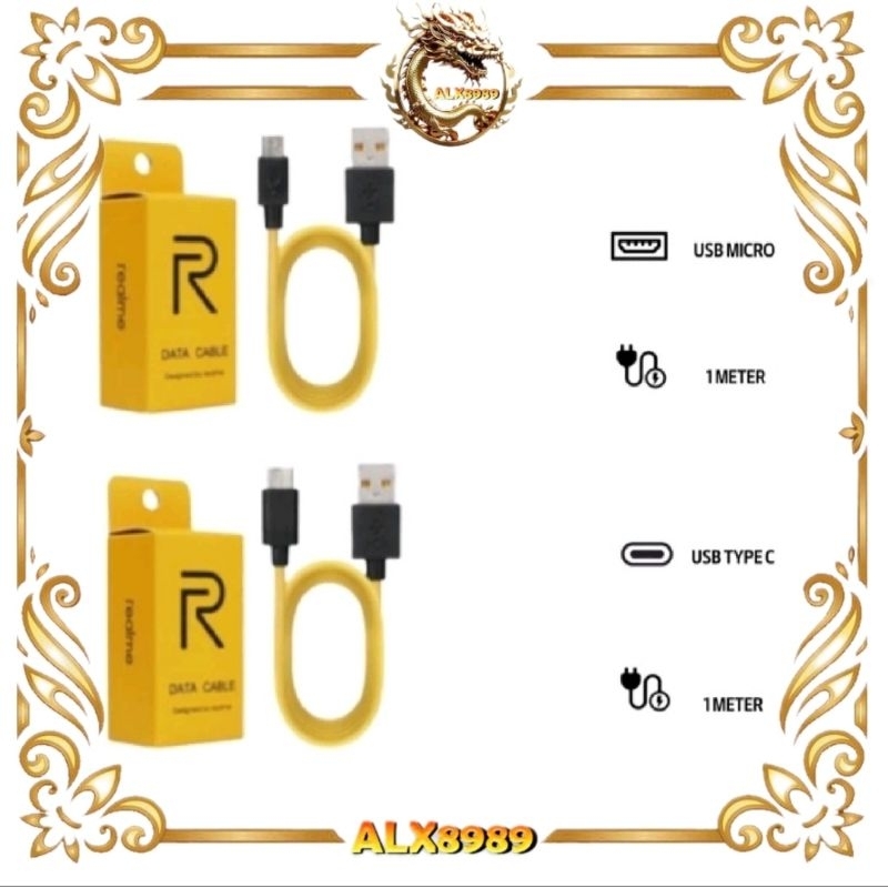 Jual Kabel Data Realme Type C / Micro Usb Cable Fast Charging Warna ...