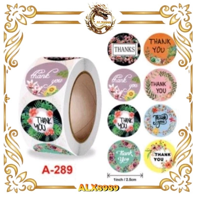 Jual 500pcs / Roll Stiker Label Amplop Tulisan Thank You Untuk Dekorasi ...