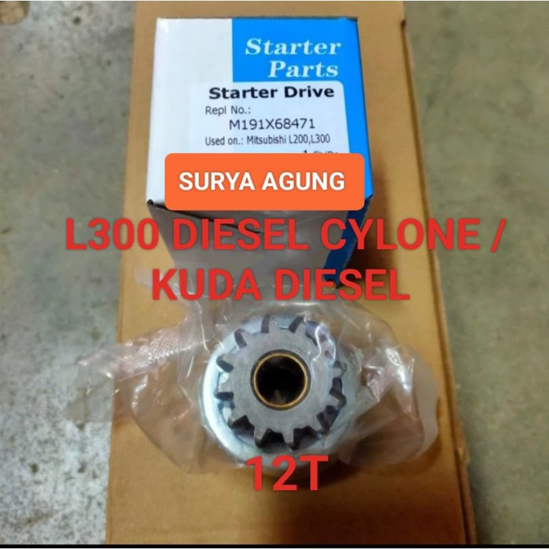 Jual BENDIX STARTER T12 MITSUBISHI L300 CYCLONE / KUDA DIESEL | Shopee ...