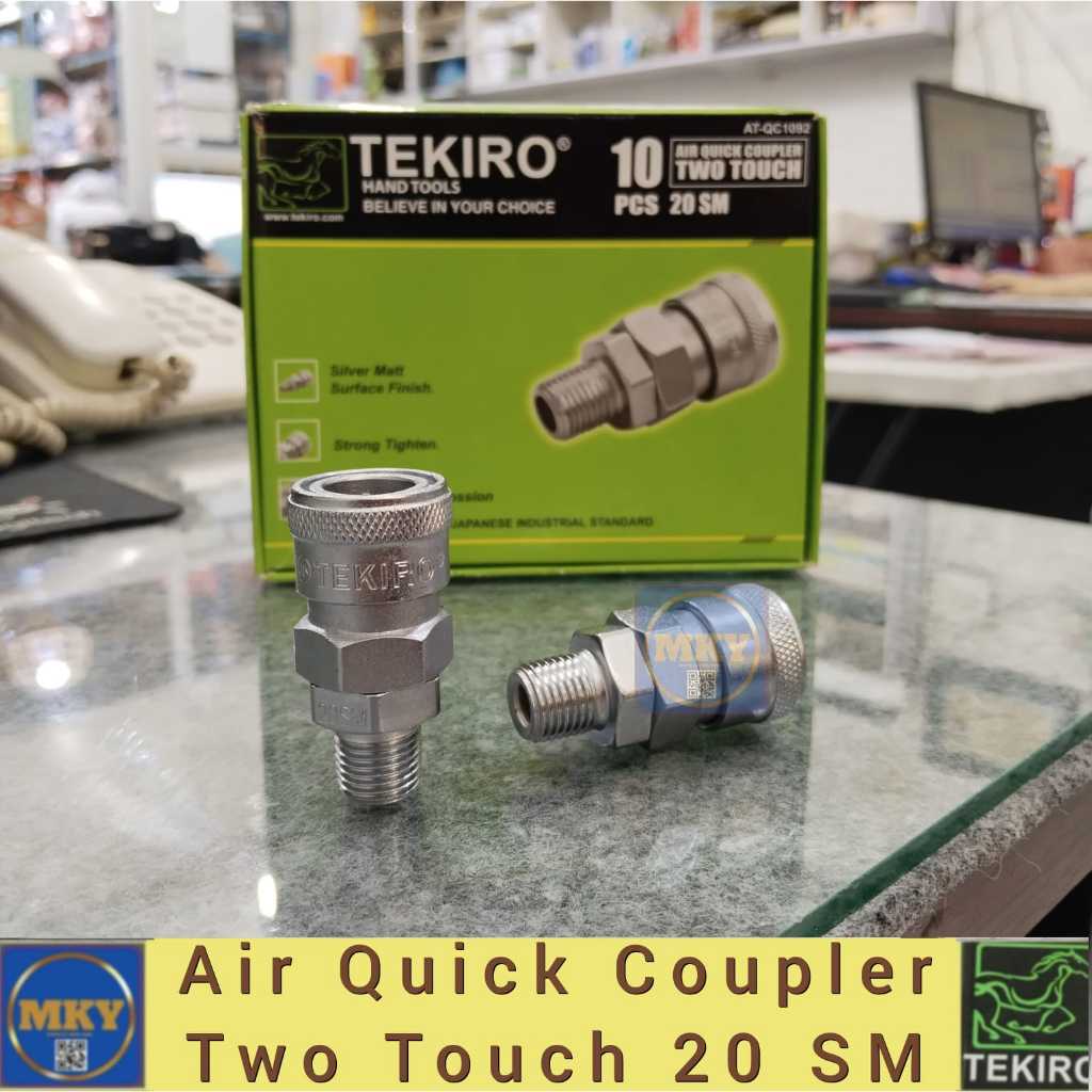 Jual Air Quick Coupler Kompresor Angin Two Touch 20 SM Tekiro SM 20 SM20 | Shopee Indonesia