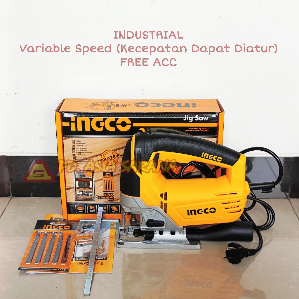 Jual Mesin Jig Saw Industrial INGCO JS80028 Gergaji Besi Kayu Triplek ...