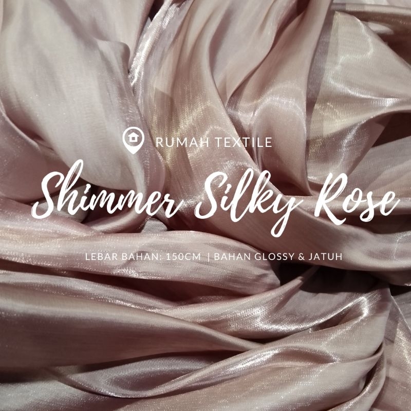 Jual Shimmer Silky Rose/Shimmer silk/Shimmer/Kain Shimmer | Shopee ...