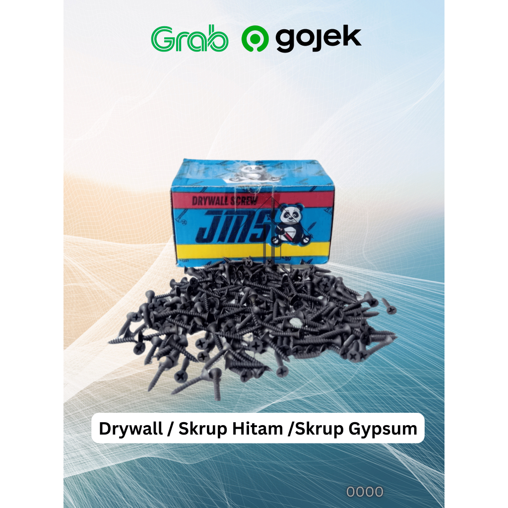 Jual (HARGA PER DUS) uk 6x2 Skrup Drywall, Skrup Gypsum, Sekrup Hitam ...