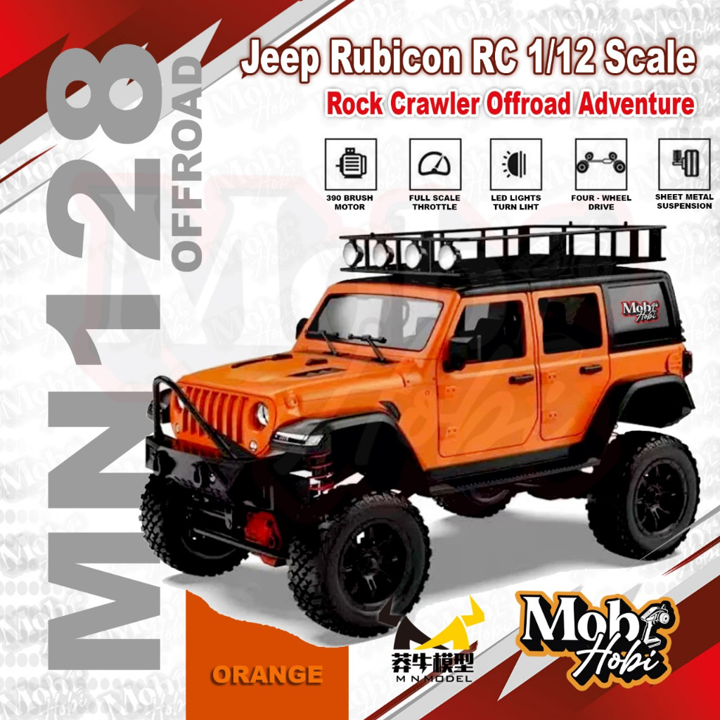 Jual MN128 1/12 Scale Jeep Rubicon Mini 4WD RC Crawler Offroad ...