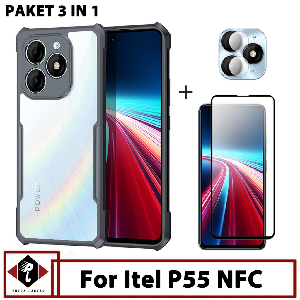 Jual Paket 3in1 Casing Itel P55 NFC Terbaru Free Tempered Glass Layar dan Camera | Shopee Indonesia