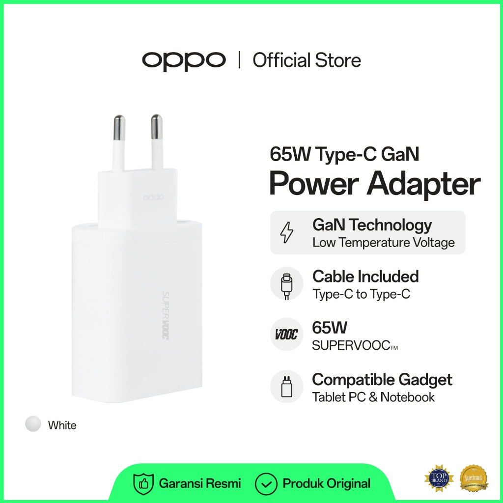 Jual [NEW] Power Adapter 65W GaN SUPERVOOC | Shopee Indonesia