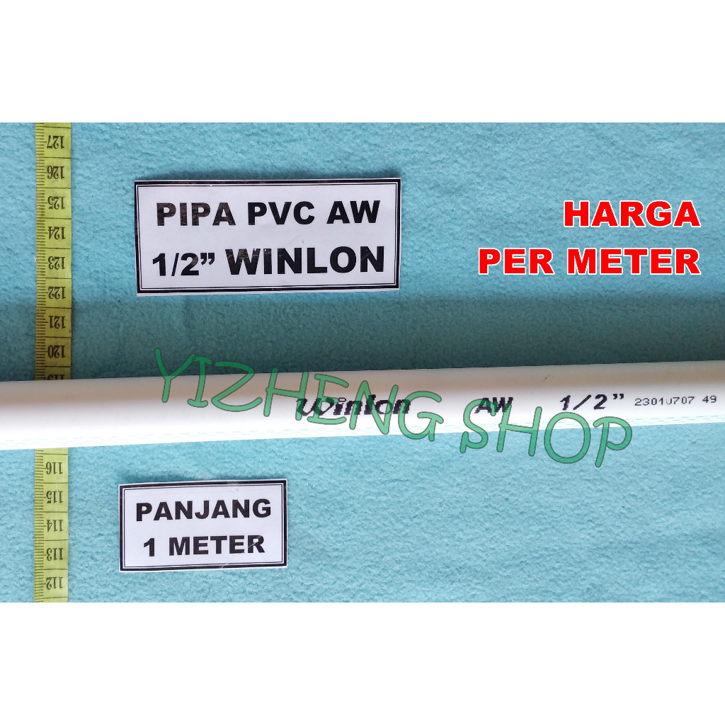Jual PIPA PVC 1/2 INCH AW WINLON PUTIH 1 METER | Shopee Indonesia