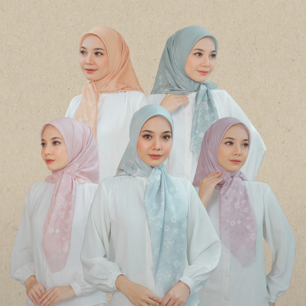 Jual AMORE SERIES PATTERN KERUDUNG SEGIEMPAT MOTIF JILBAB VOAL ...