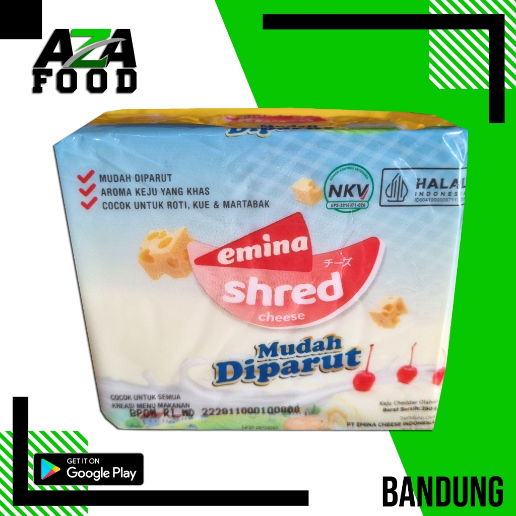Jual Emina Cheddar Shred Cheese Portion 250 gram | Shopee Indonesia