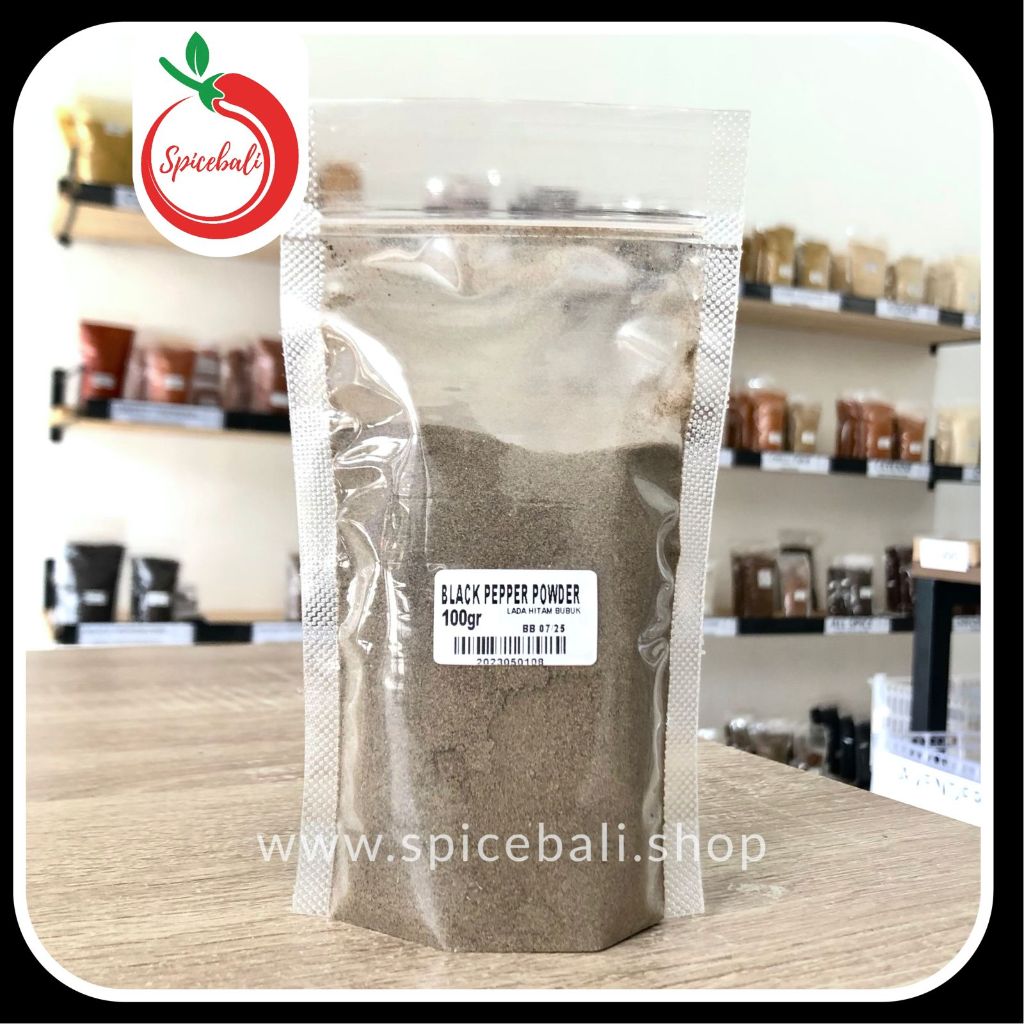 Jual Lada Hitam Bubuk 100 gr / Black Pepper Powder 100 gr / Merica ...
