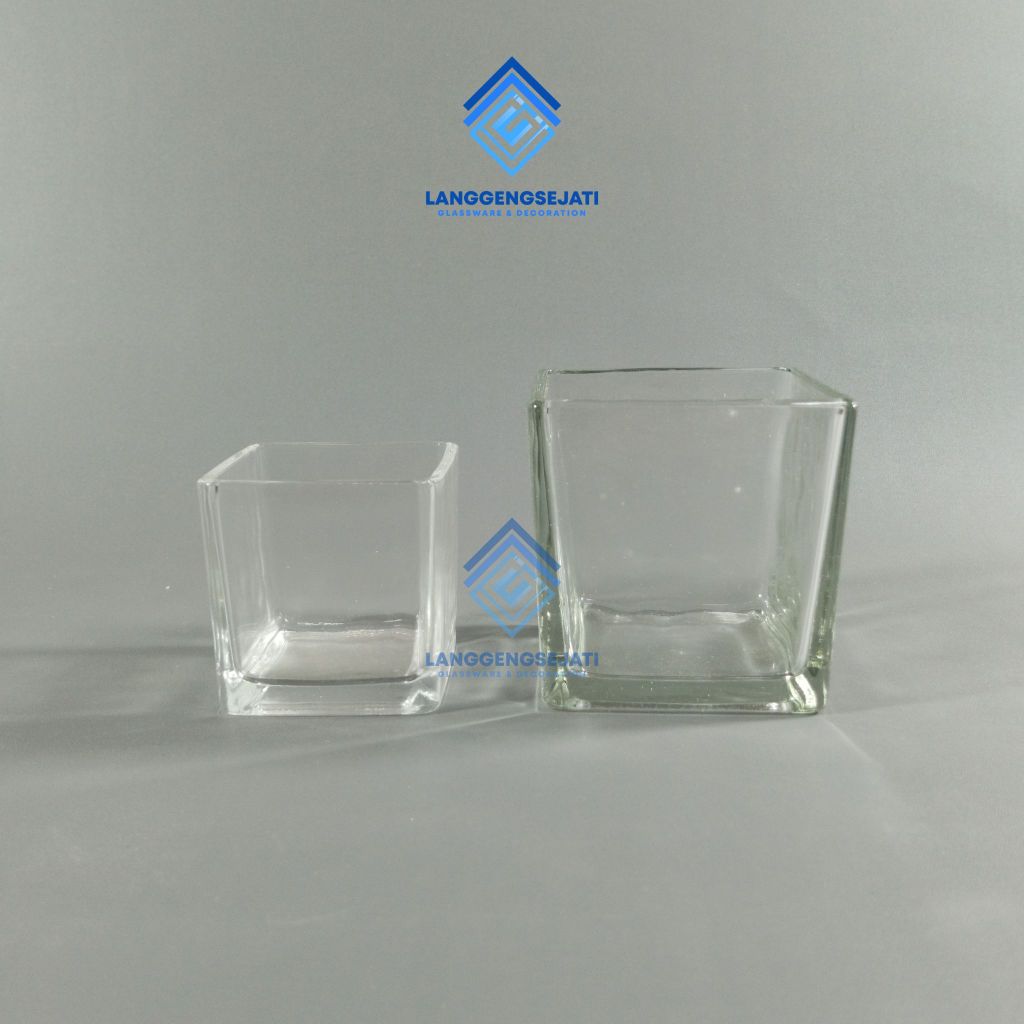 Jual VAS BUNGA KACA BENING KOTAK | VAS TANAMAN AIR | VASE RUSTIC | VAS ...