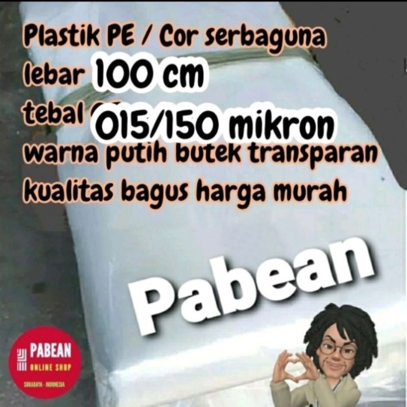 Jual Plastik cor PE lebar 100cm tebal 150mikron Roll 25meter warna ...