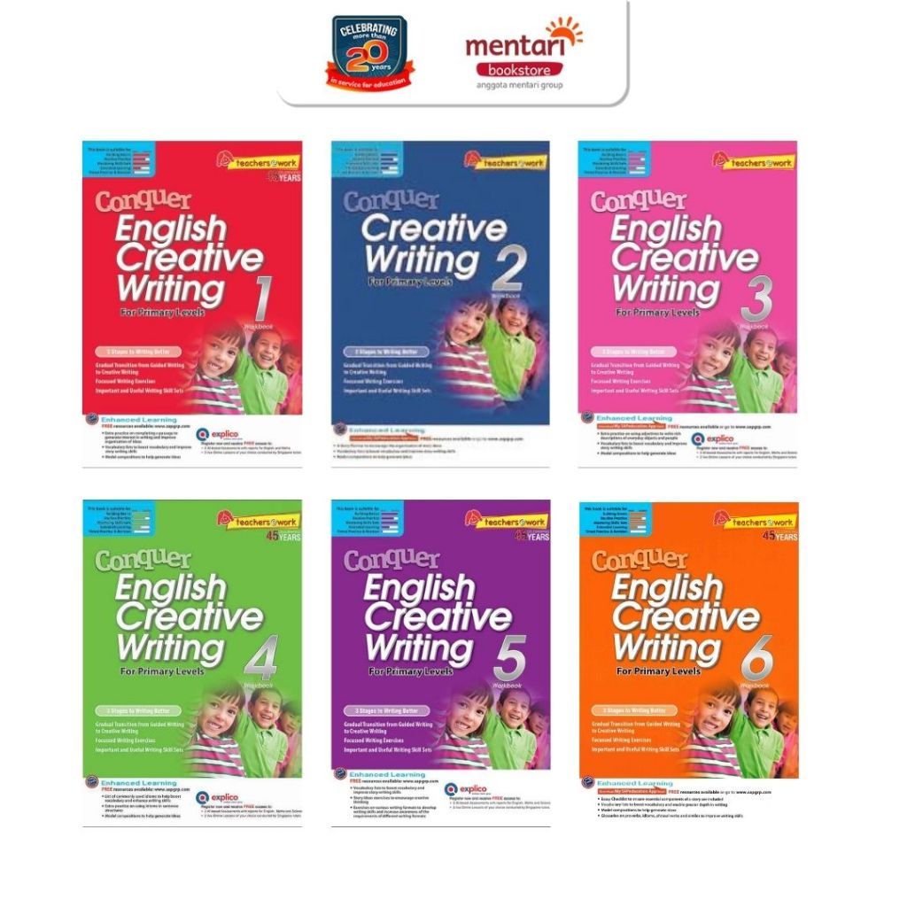 Jual SAP Conquer English Creative Writing SAP | Buku Latihan Writing SD ...