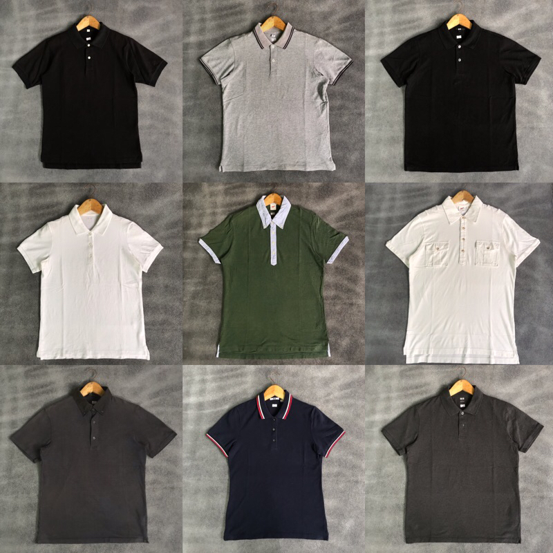 Jual Polo Shirt / Kaos Kerah / Kaos Polo Brandded Uniqlo Original Scnd | Shopee Indonesia