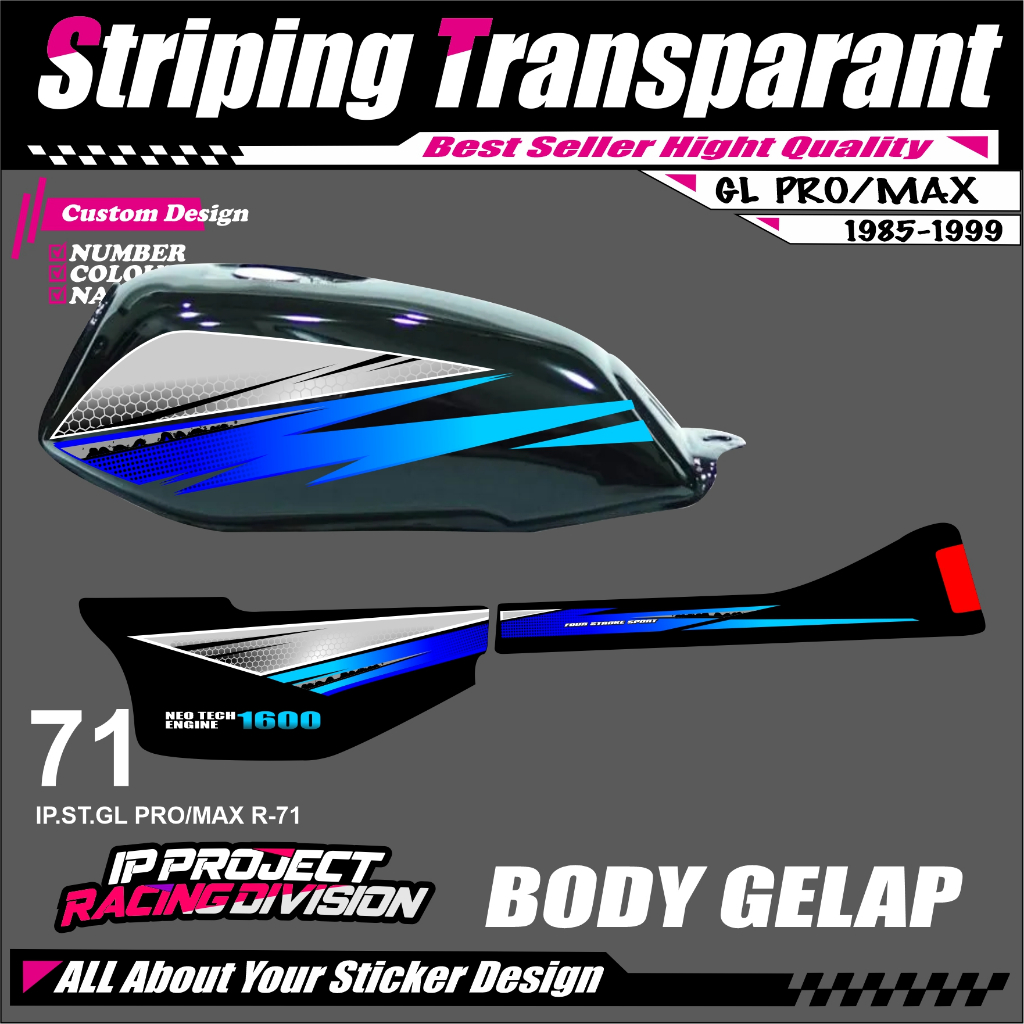 Jual GL PRO/MAX 1985-1999(COD) STIKER STRIPING MOTOR HONDA GL PRO/MAX 1985-1999 - STIKER LIST ...