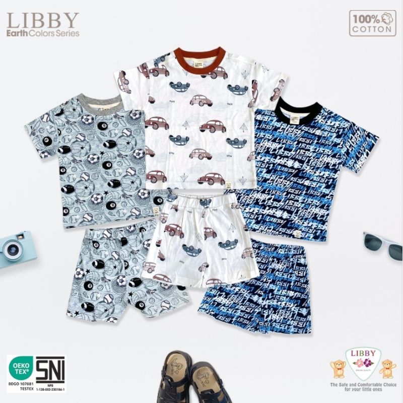 Jual Libby Kai Set Setelan Oblong Pendek Celana Pendek | Boy | Earth Colors Series ( B ) Ok ...