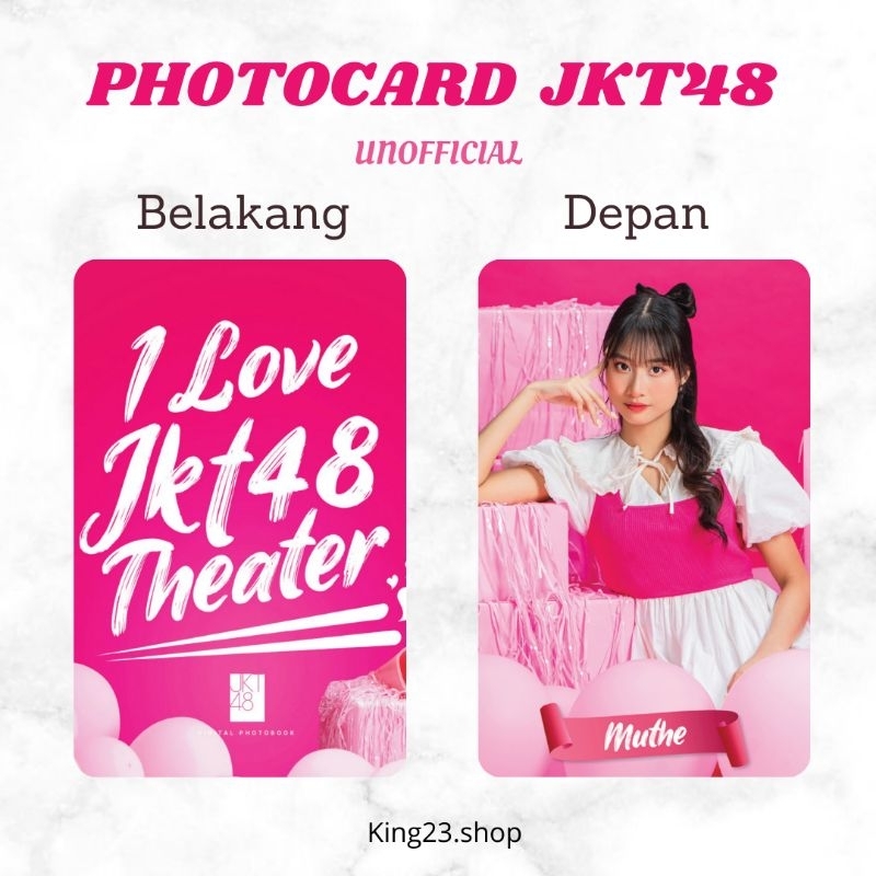 Jual Photocard JKT48 unofficial/fanmade edisi i love teater JKT48/edisi pink | Shopee Indonesia
