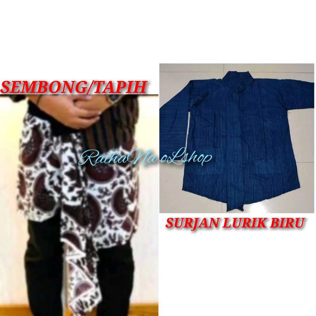 Jual BAJU ADAT JAWA LAKI | SURJAN LURIK BIRU + SEMBONG/TAPIH INSTAN | SETELAN PAKAIAN ...