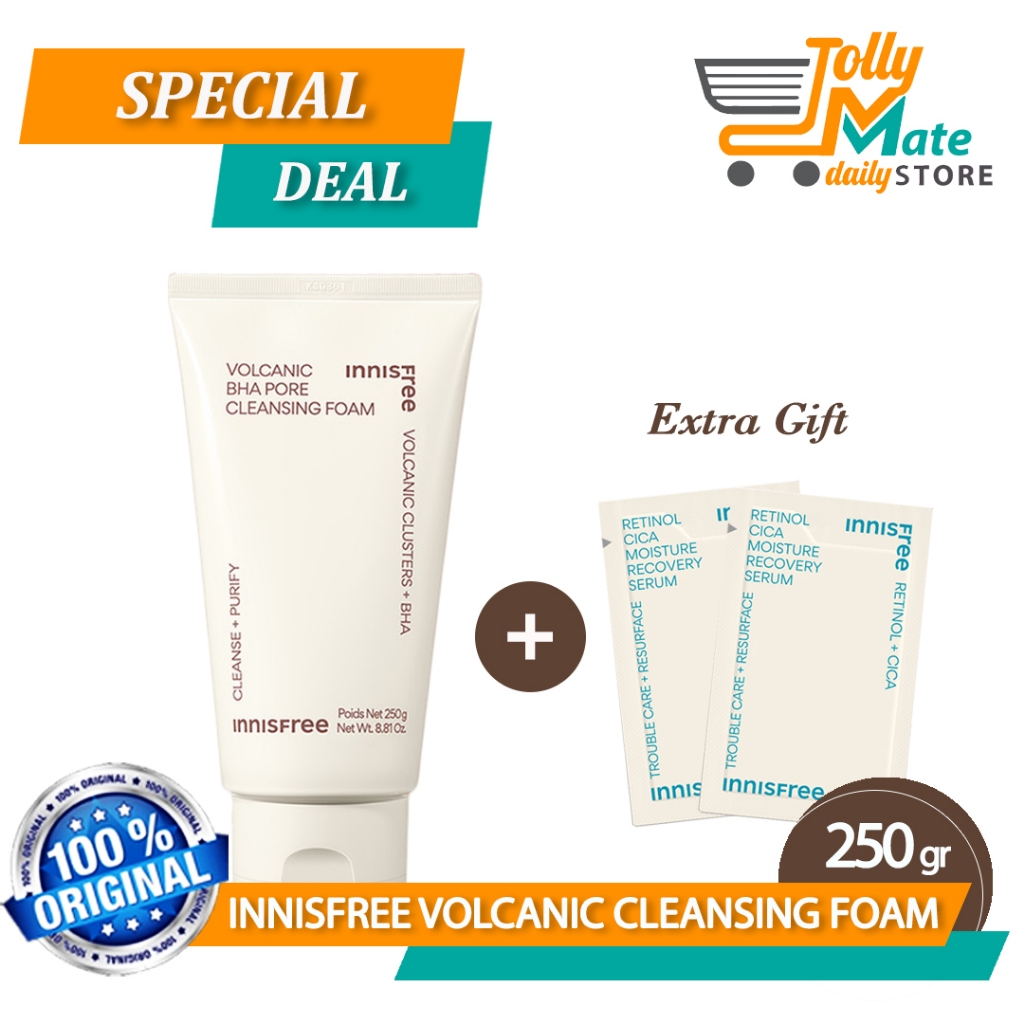 Jual Innisfree Jeju Volcanic Pore Cleansing Foam 150 gr dan 250 gr | Shopee Indonesia