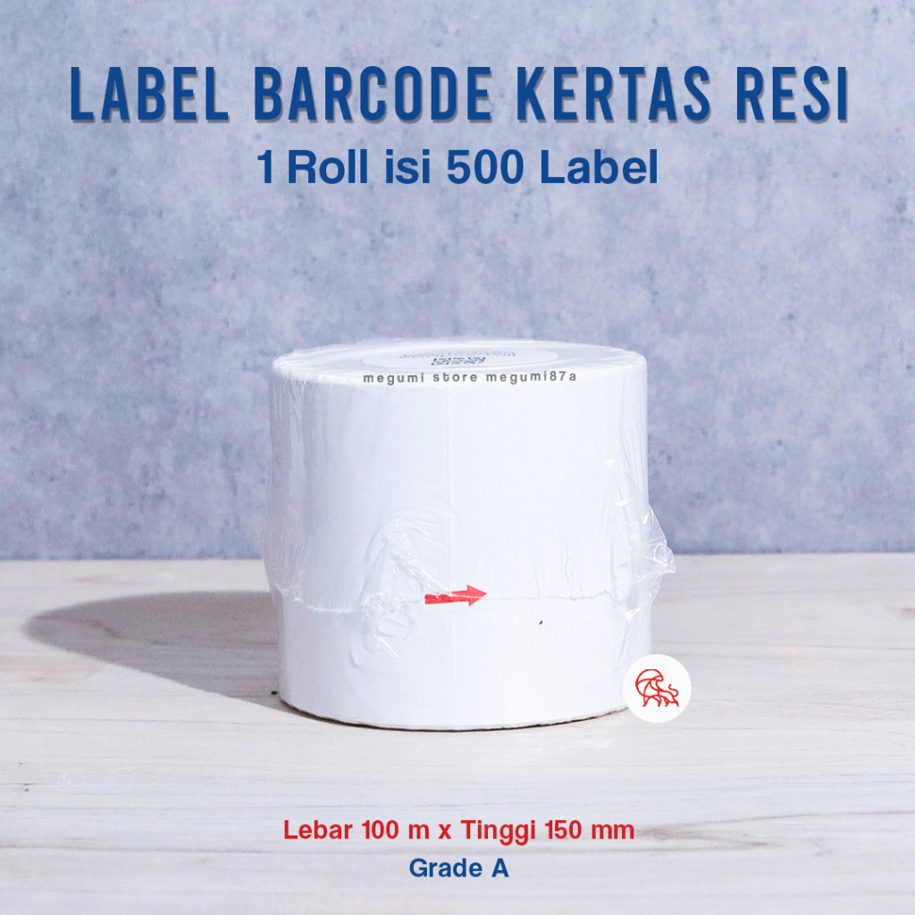 Jual Kertas Sticker Thermal Resi Label Barcode 100 x 150 isi 500 ...