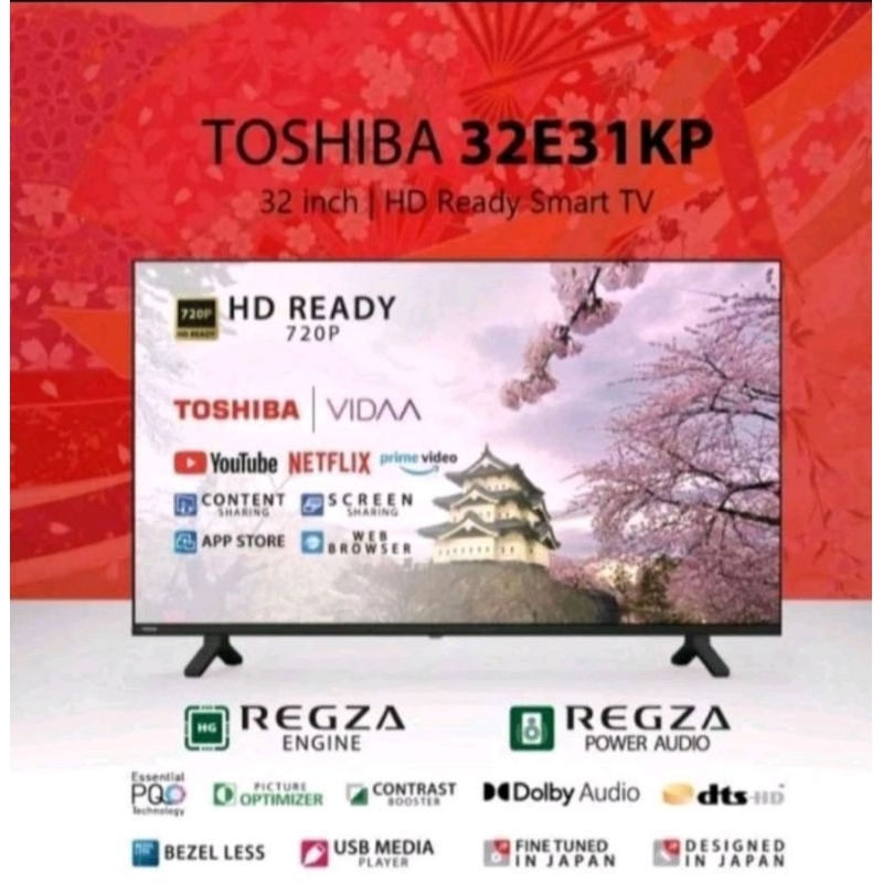 Jual Toshiba 32 inch Smart Tv 32e31kp Full Hd Os Vida | Shopee Indonesia