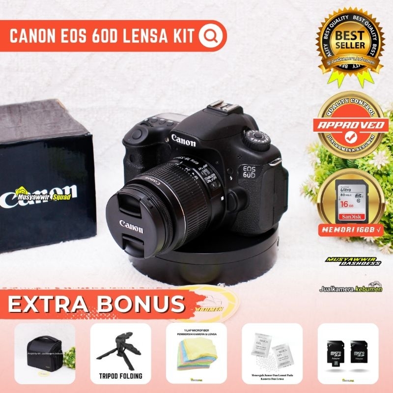 Jual CANON EOS 60D SEMIPRO BANYAK BONUS SIAP PAKAI | Shopee Indonesia