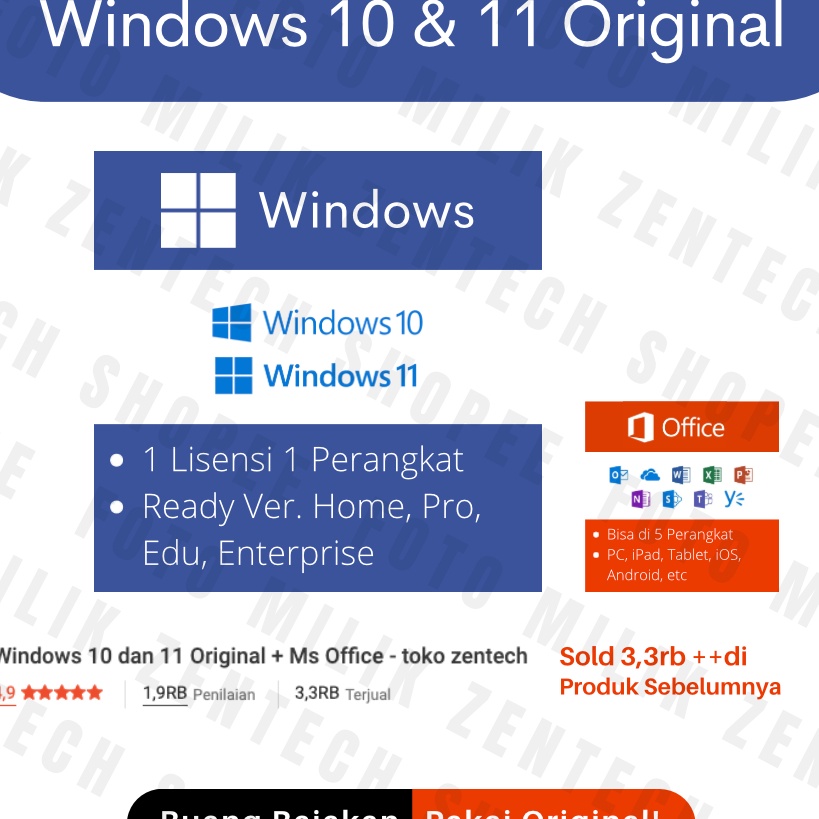 Jual Pilihan Terbaikmu Promo Windows 1 11 Pro Home Edu Enterprise Original dan Office | Shopee ...