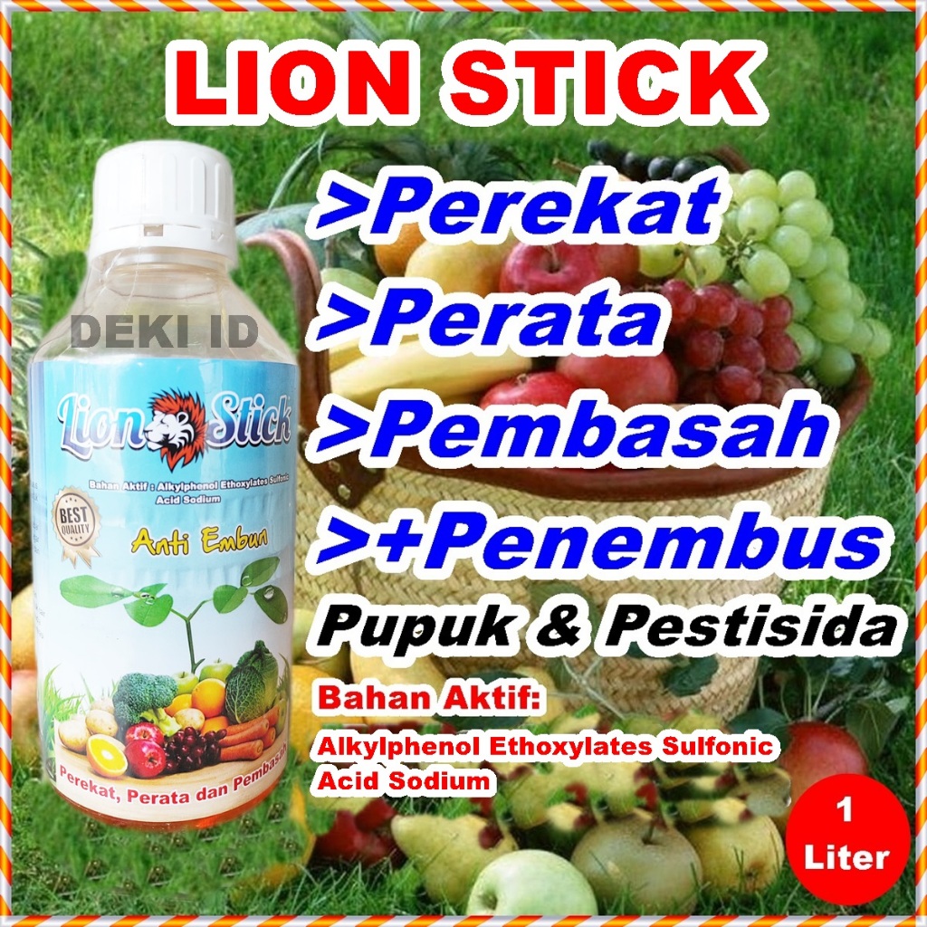 Jual Lion Stick 1 Liter Perekat Perata Pembasah Penembus Pestisida ...