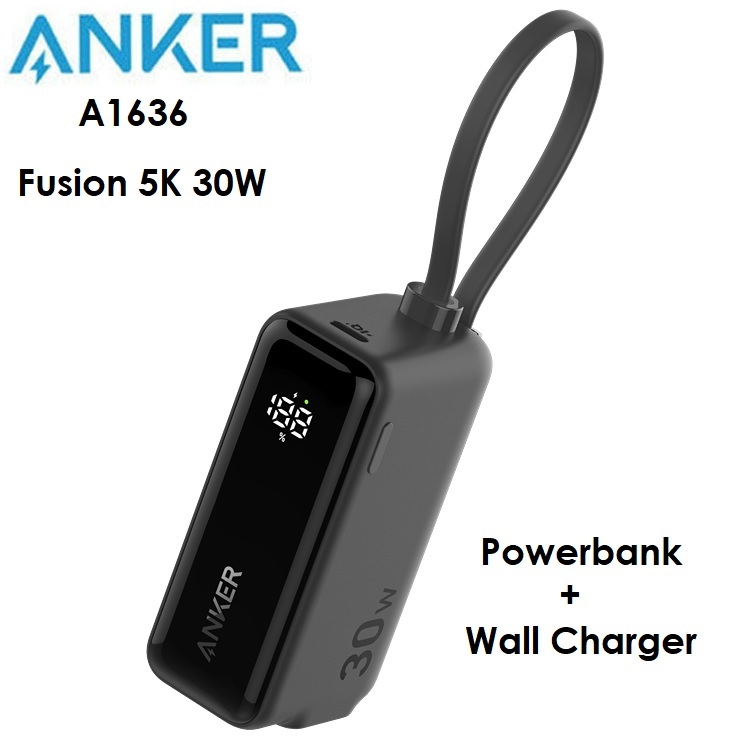 Jual ANKER Fusion 5K 30W - Powerbank 5000mAh and USB-C Charger 30W - A1636 - Powerbank 22.5W MAX ...