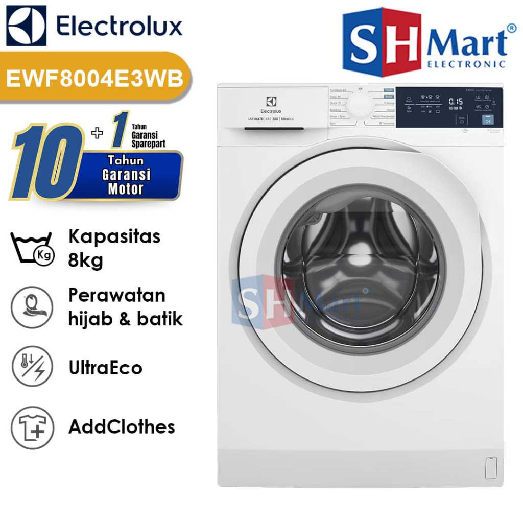 Jual MESIN CUCI FRONT LOADING 8 KG ELECTROLUX EWF-8004E3WB / EWF ...