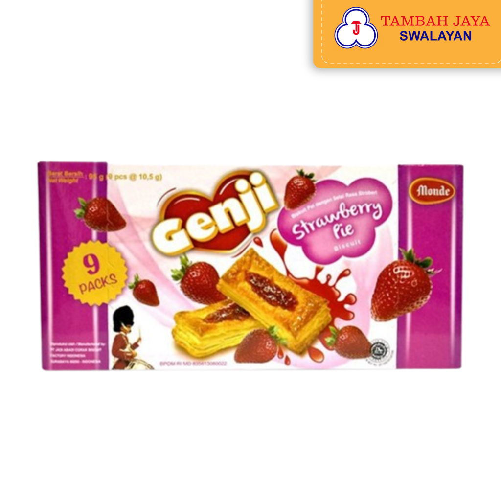 Jual Genji Strawberry Pie Biscuit 9 pck (biskuit pai dengan selai rasa ...