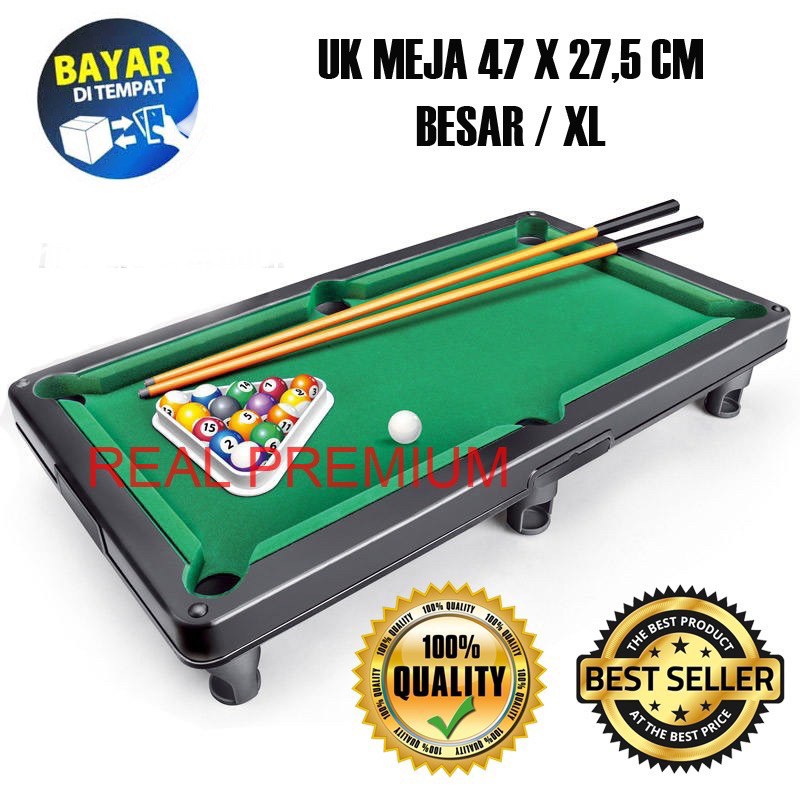Jual Mainan Billiard Mini / Meja Billiar Snooker Pool Table Set / Bola ...