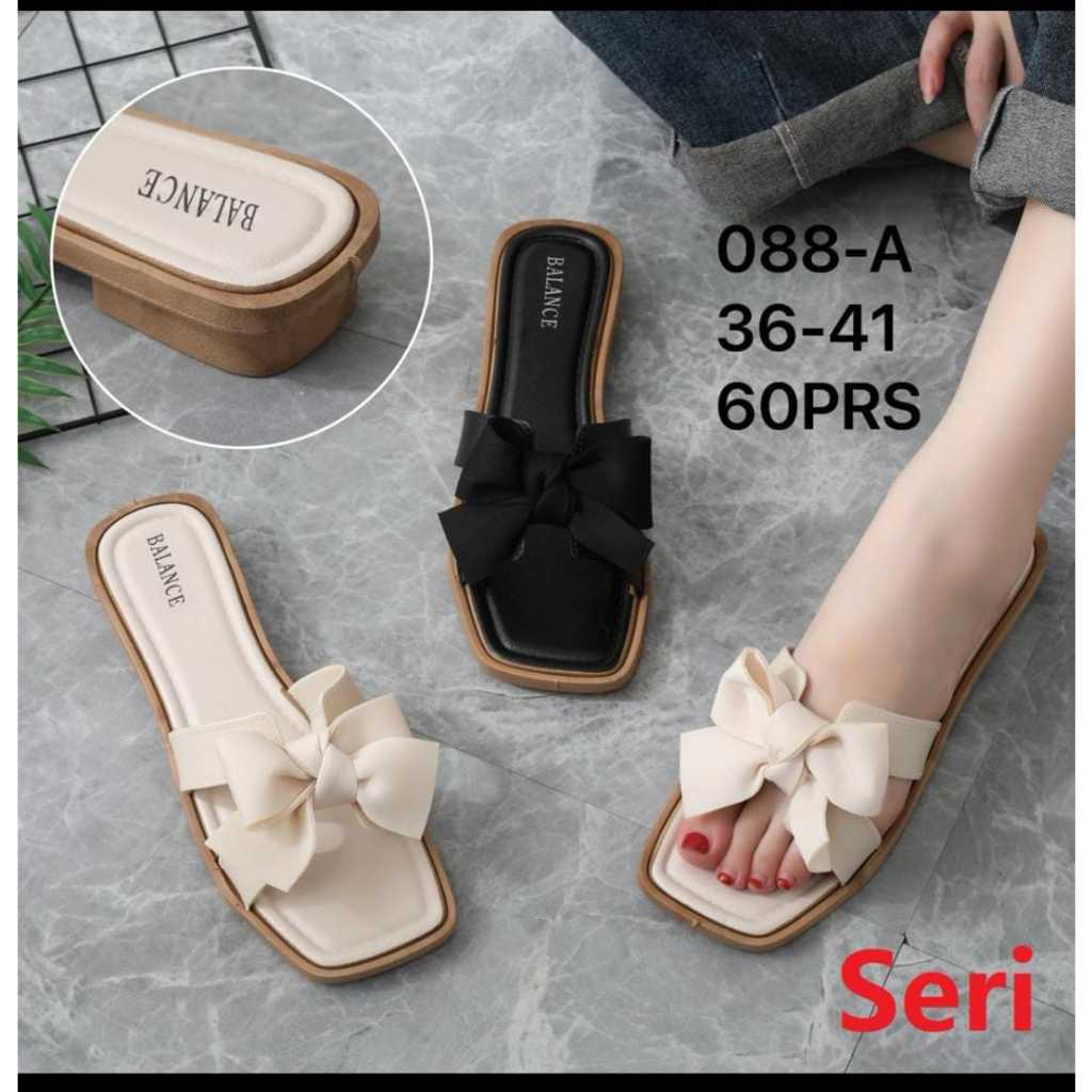 Jual Sandal selop perempuan karet pita 088-A ukuran 36-41 Sendal Teplek ...