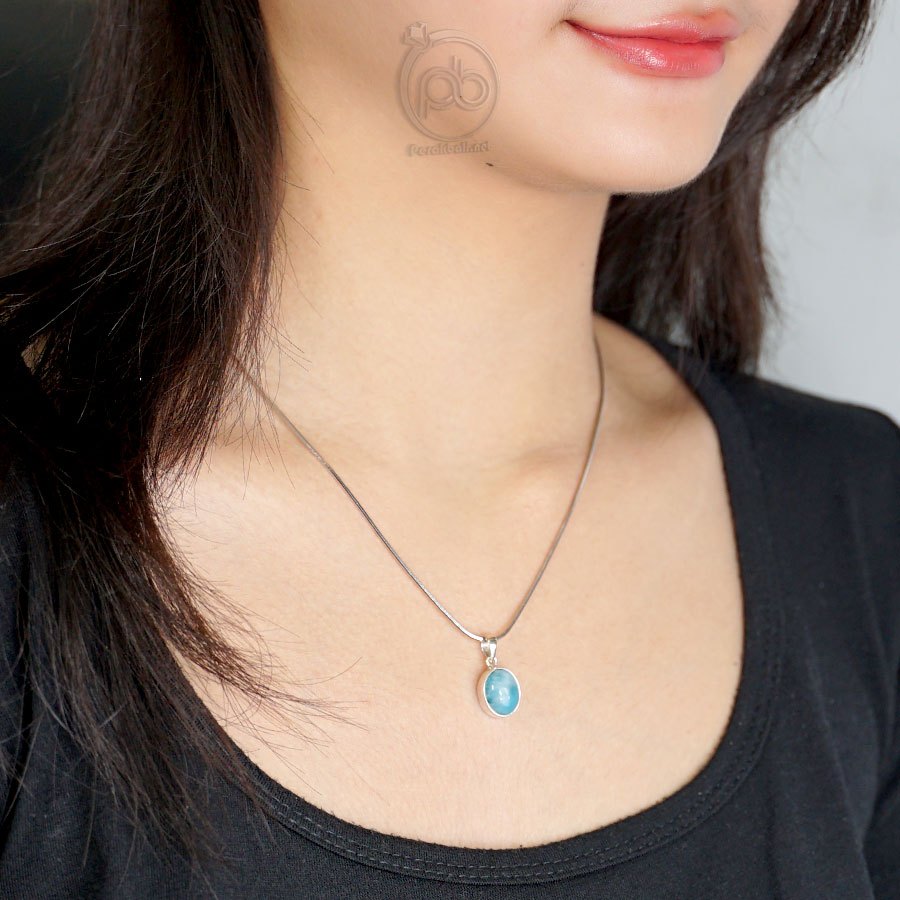 Jual Liontin Batu Natural Larimar Perak Bali Asli 925 Pacifico | Shopee ...