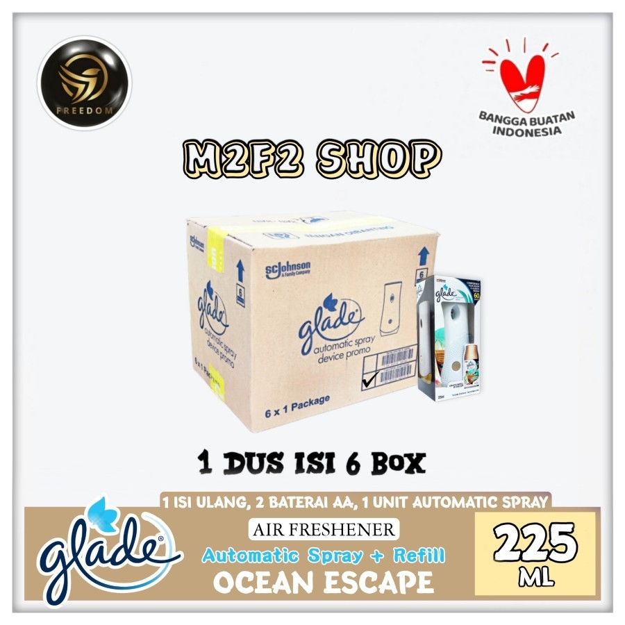 Jual Glade Automatic Device Spray + Refill Ocean Escape | Aerosol Pengharum Ruangan - 225 ml ...
